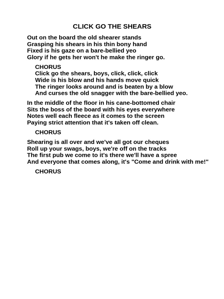 04-Click Go The Shears | PDF