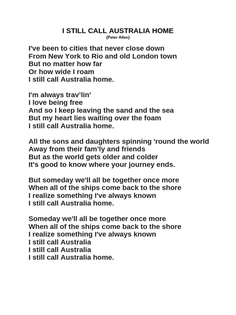 12 - I Still Call Australia Home - Fs | PDF