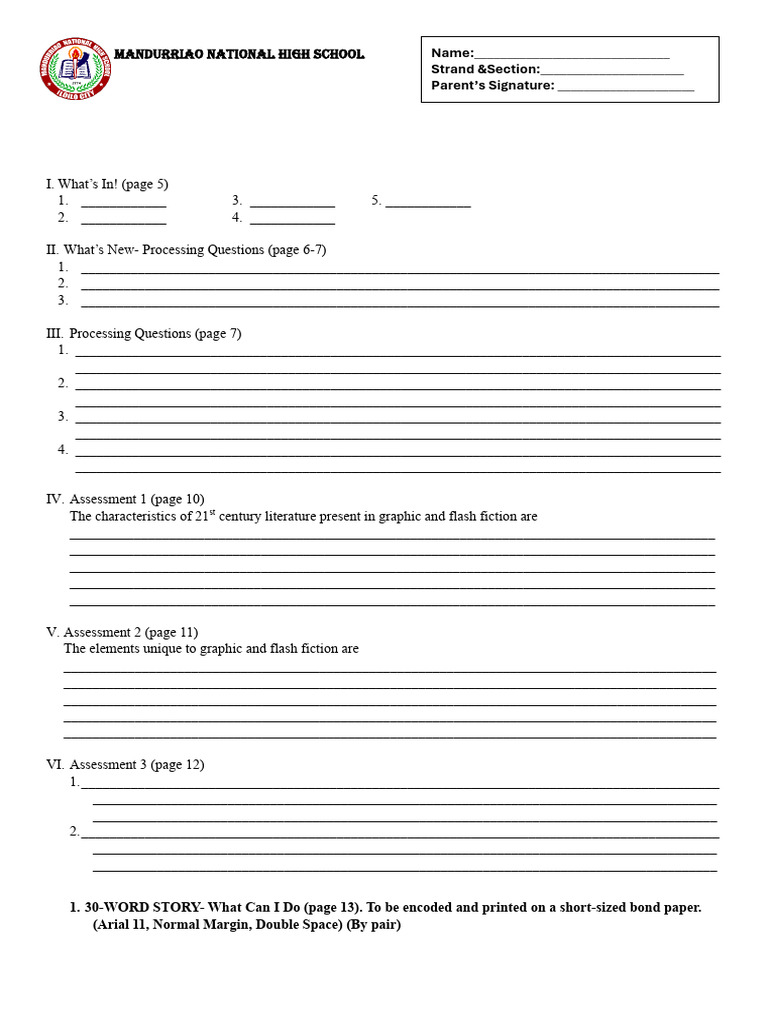 Quarter 2 Week 2 Answer Sheet | PDF