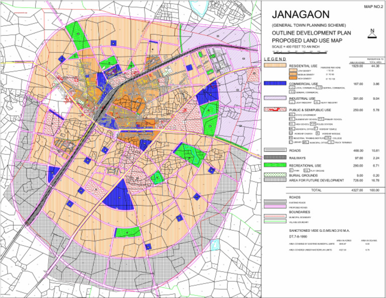 Janagaon Master Development Plan Map | PDF