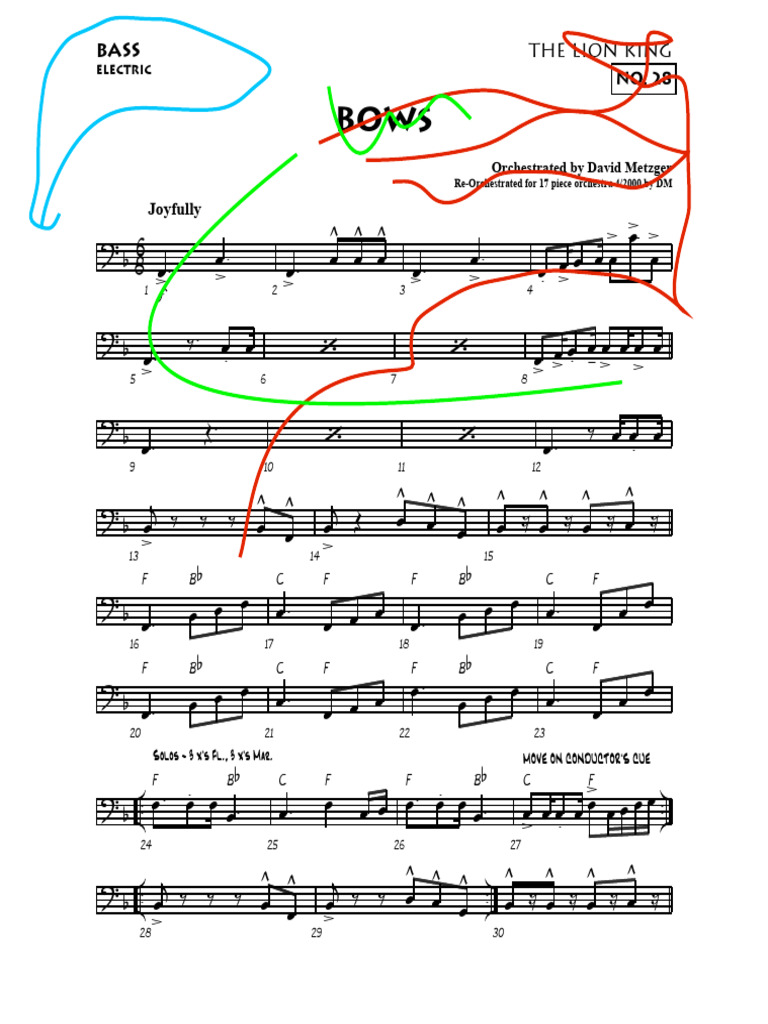 Lion King Bass Sheet Music | PDF