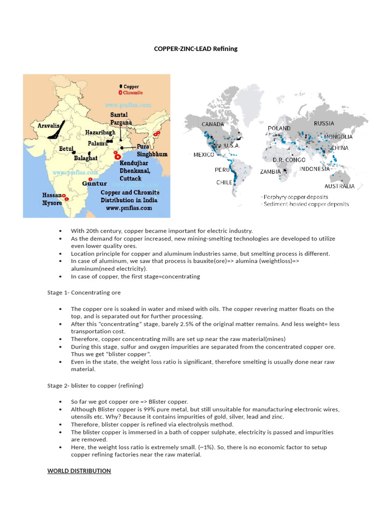 Copper Smelting and Refining Overview | PDF | Copper | Smelting