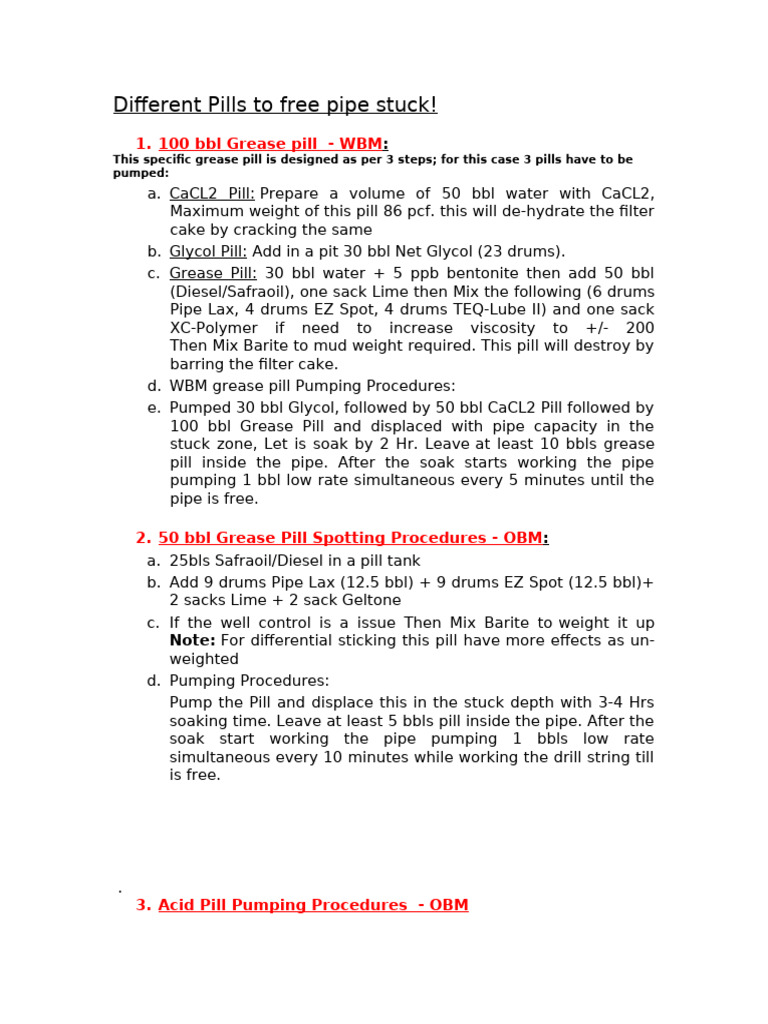 Differents Greese Pill WBM | PDF | Oils