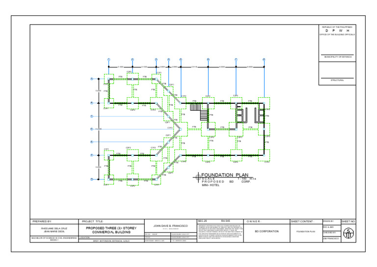 Foundation Plan - Sheet No. 1 | PDF
