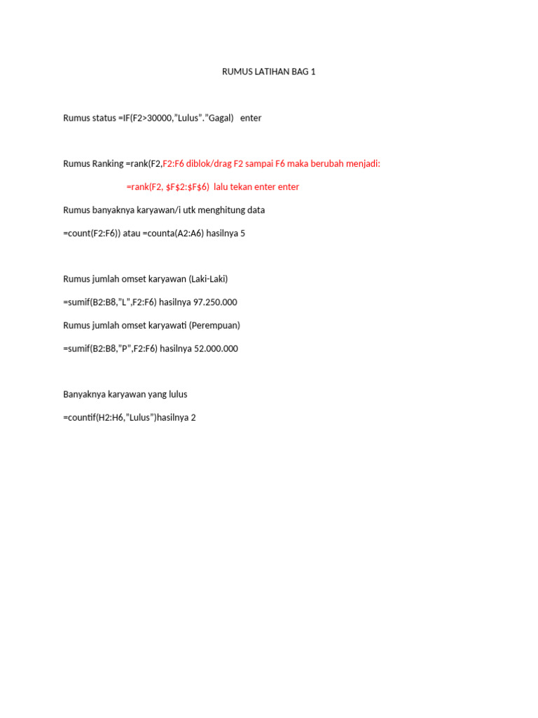 Rumus status IF | PDF