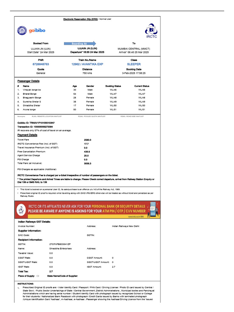TRNAV1P101005103N7 Ticket | PDF | Identity Document | Payments