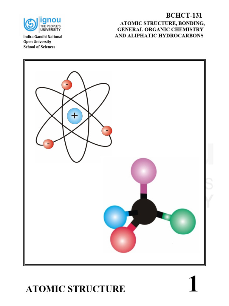 BCHCT-131 Atomic Structure, Bonding, General Organic Chemistry and ...