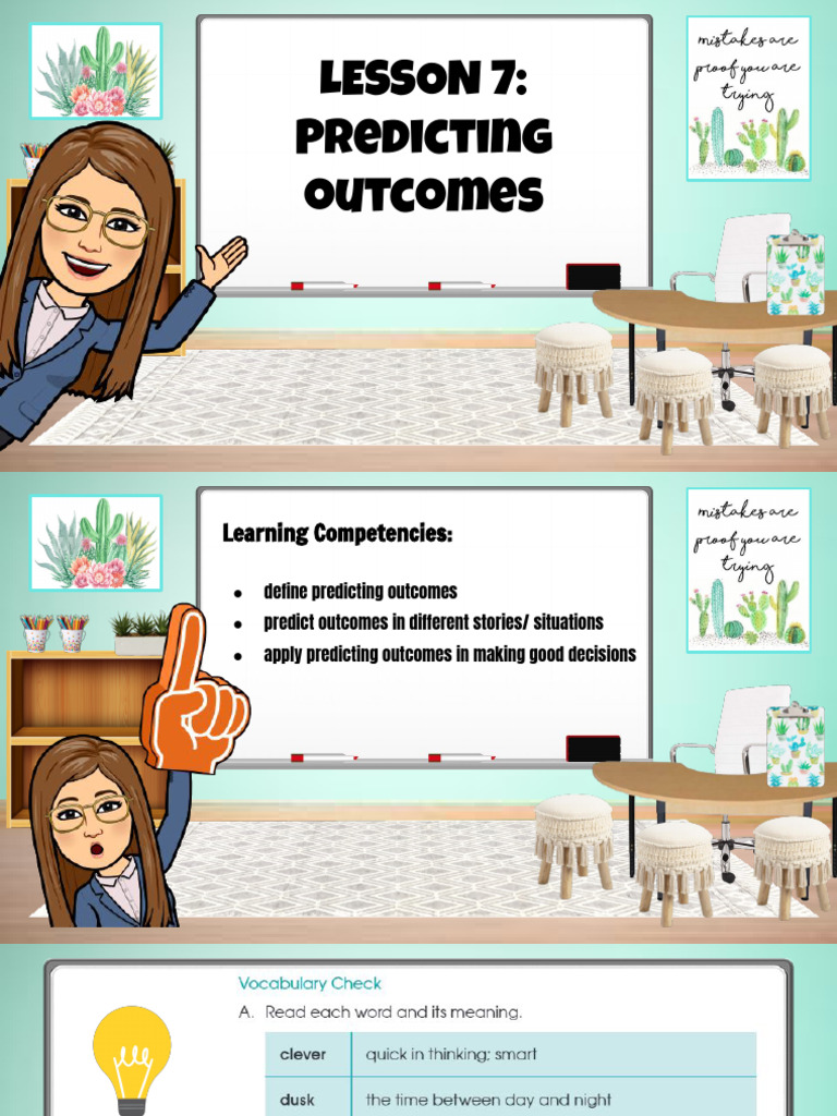 Lesson7 Predictingoucomes | PDF