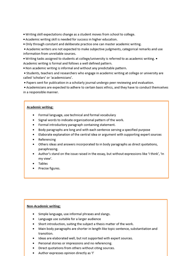 Academic Writing Essentials Guide | PDF | Essays | Paragraph