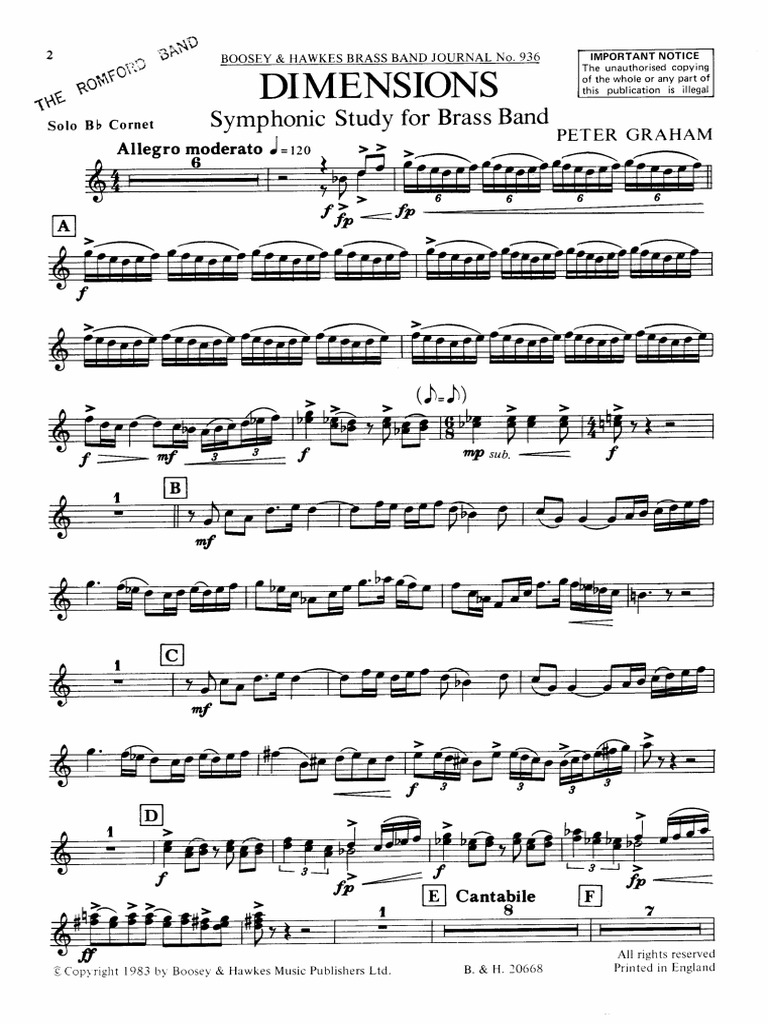 02 Dimensions Solo Cornet | PDF
