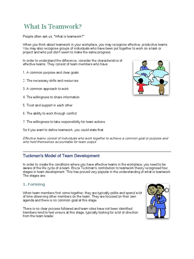 What Is Teamwork | Download Free PDF | Leadership | Goal