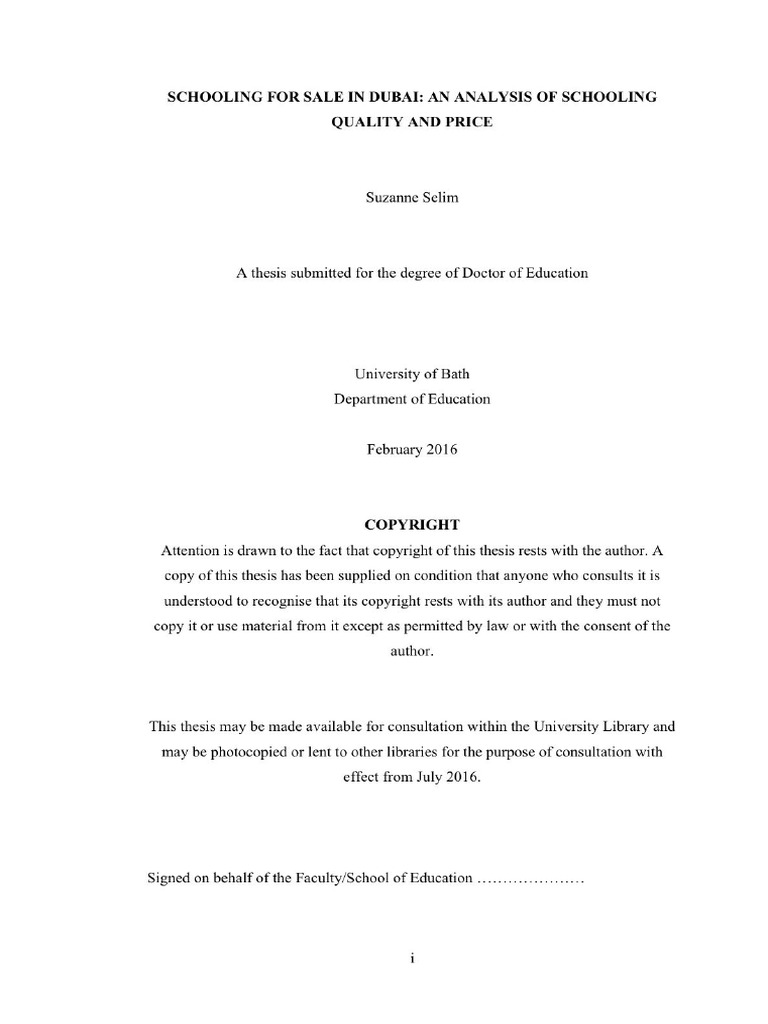 SELIM Suzanne EdD Thesis | PDF