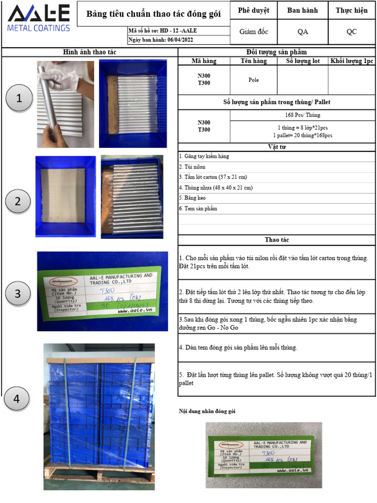 Packing Spec (AALE) | PDF