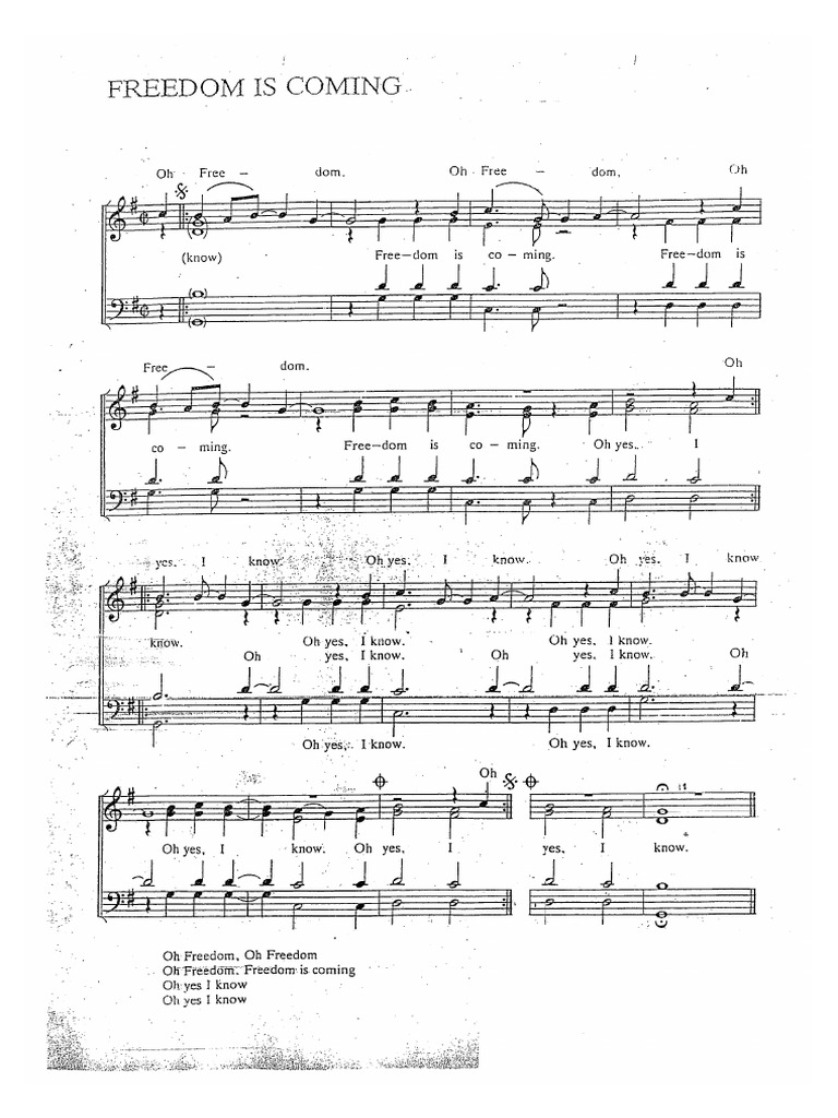 Freedom Is Coming SATB | PDF