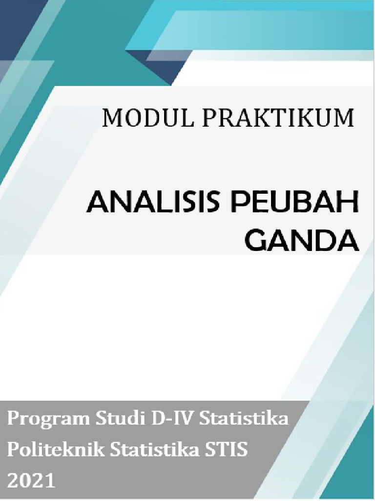 Modul Praktikum Analisis Peubah Ganda D4 Stat | PDF