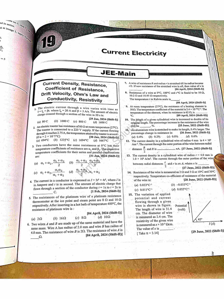 Physics (Chapter19-25) JEE ADV PYQs | PDF