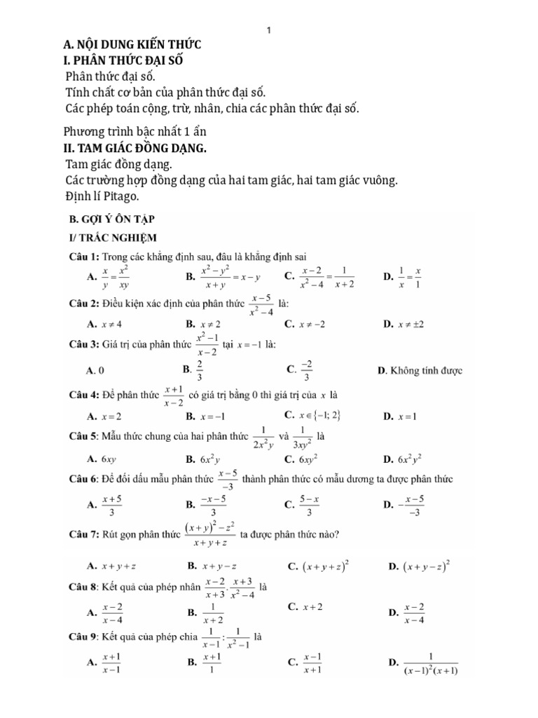 De Cuong Giua Ki 2 Toan 8 Kntt | PDF