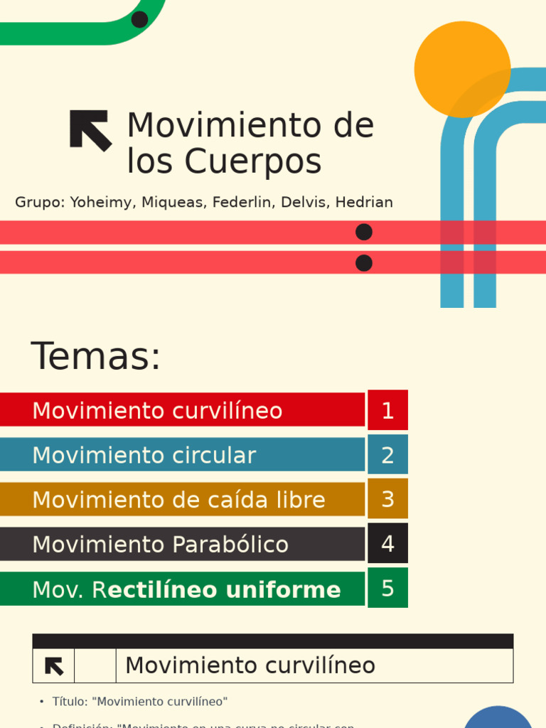 Movimiento de Los Cuerpos | PDF