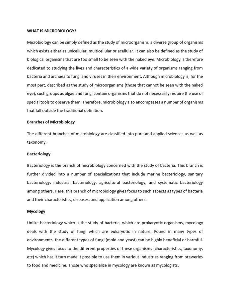 What Is Microbiology MCB 102 2021 | PDF | Microbiology | Microorganism