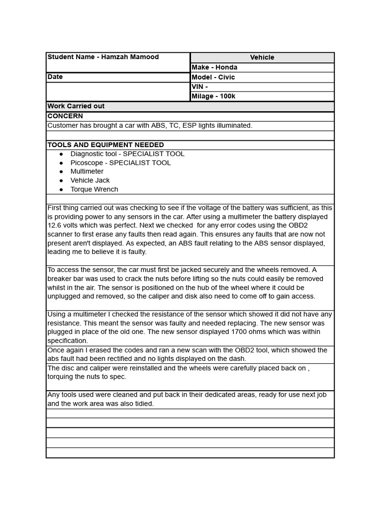 Hamzah Mamood - Job Card | PDF