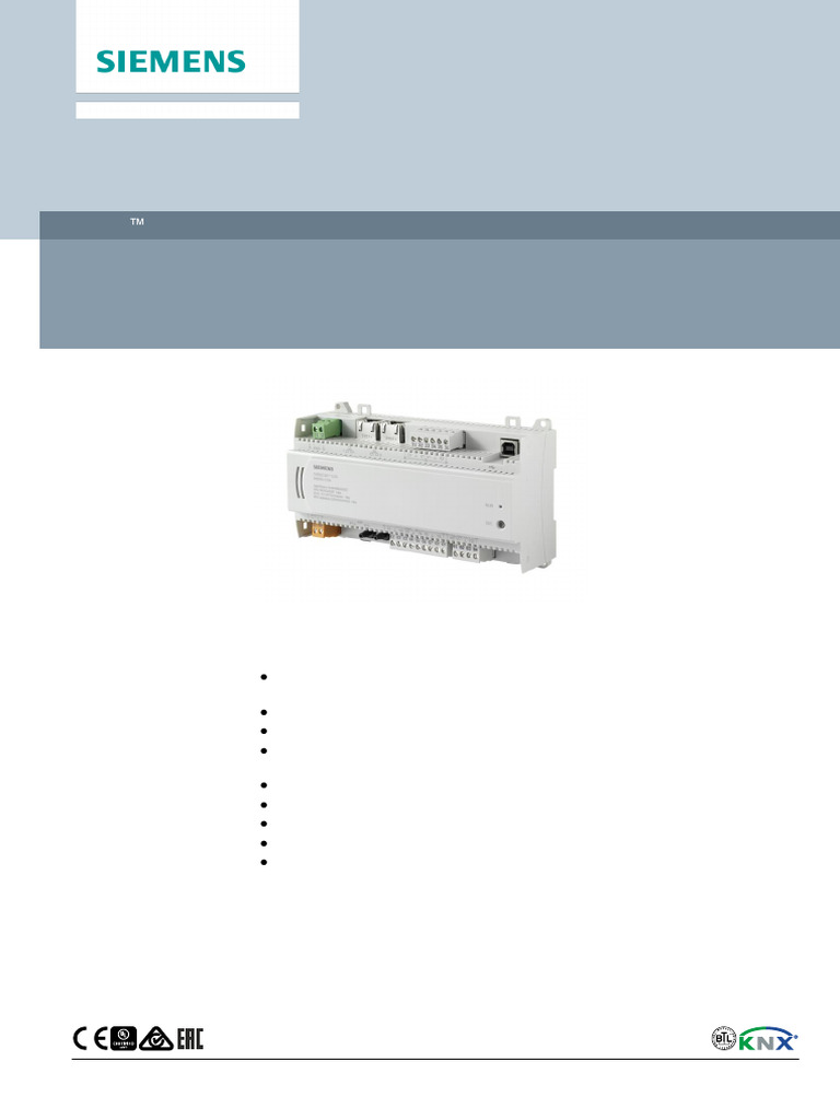 Siemens DXR2 - E18 101A Datasheet | PDF | Building Automation | Power ...