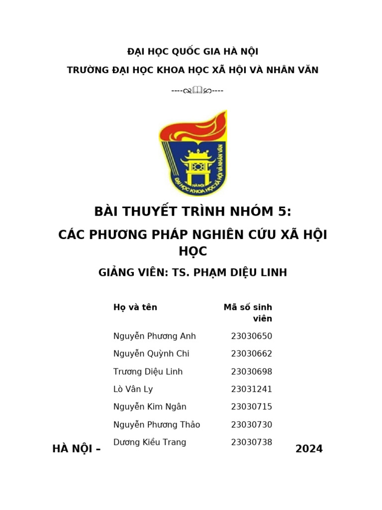 XHH Nhóm 5 | PDF