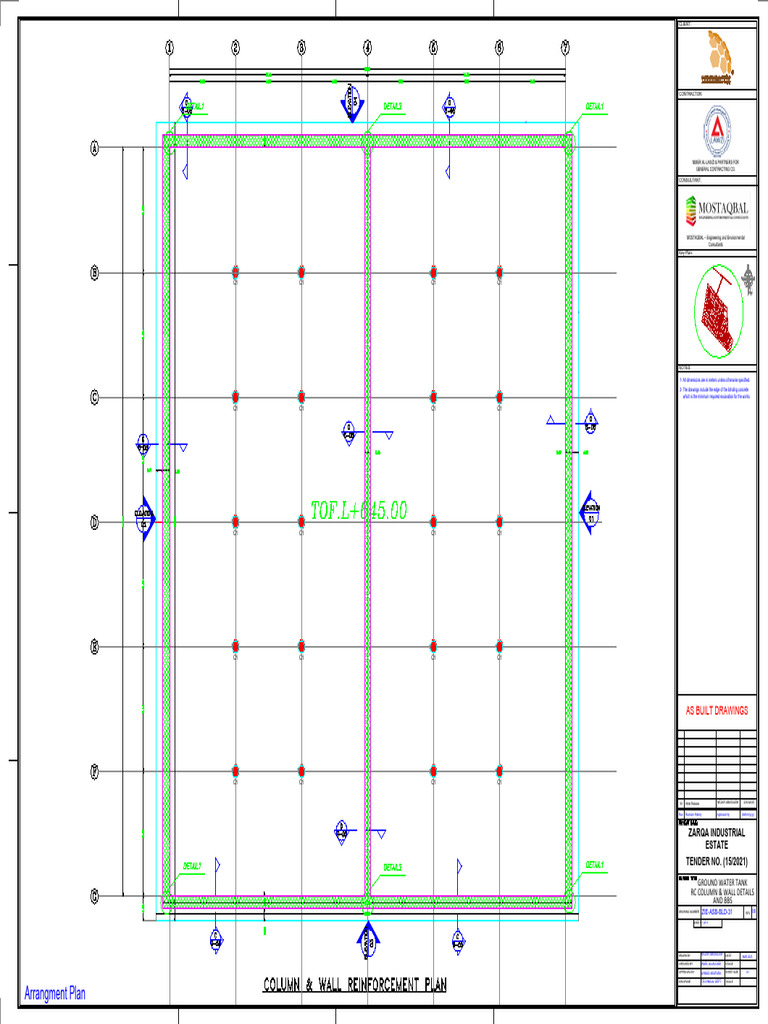 Ground Water Tank Design Details | PDF | General Contractor | Civil ...