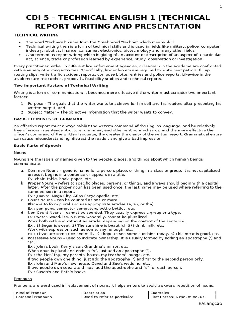 Technical Writing Essentials Guide | PDF | Grammatical Number | Adjective