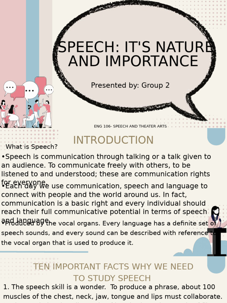 Lesson 2 Speech and Arts | PDF | Larynx | Speech