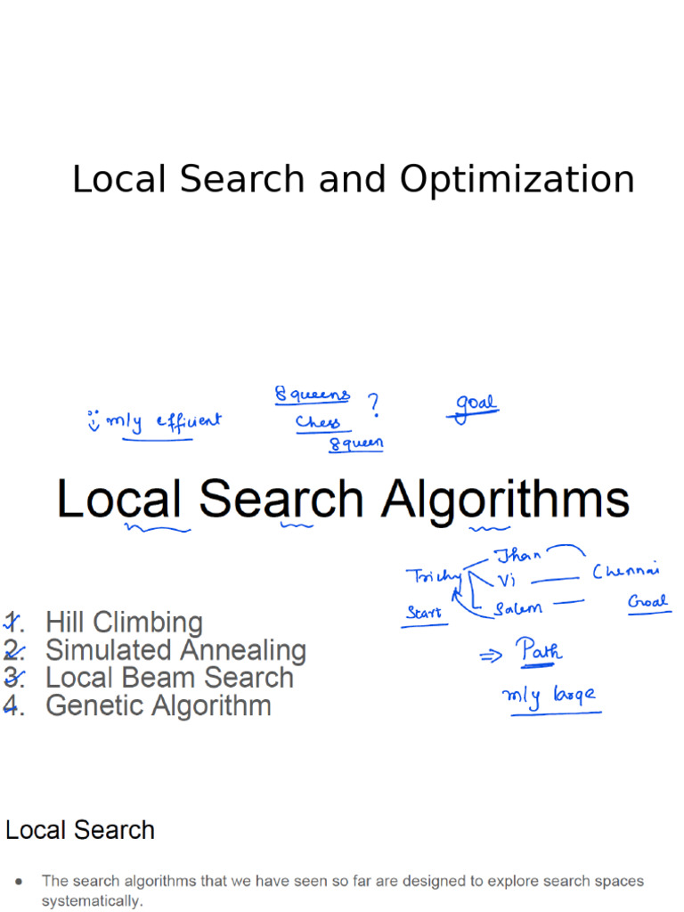 Local Search and Optimization New | PDF | Mathematical Optimization | Algorithms