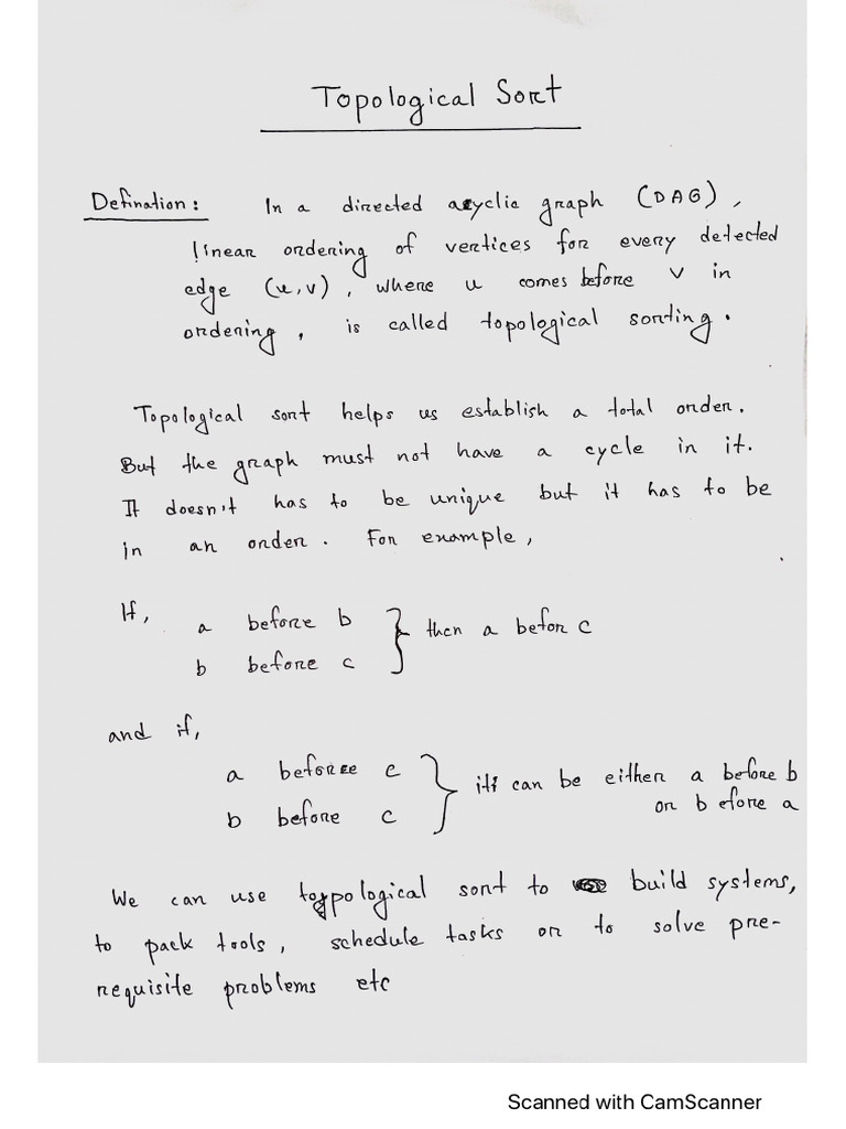 Topological Sort | PDF