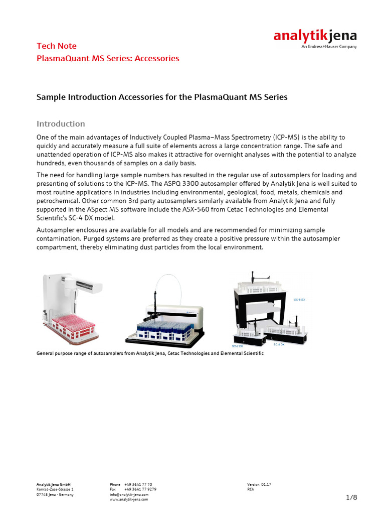 TechNote ICP MS 0008 en Accessories | PDF | Physical Sciences | Chemistry