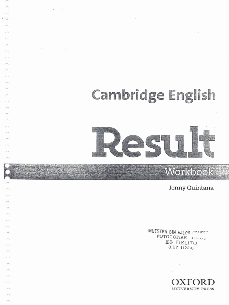 Cambridge English Result Workbook | PDF