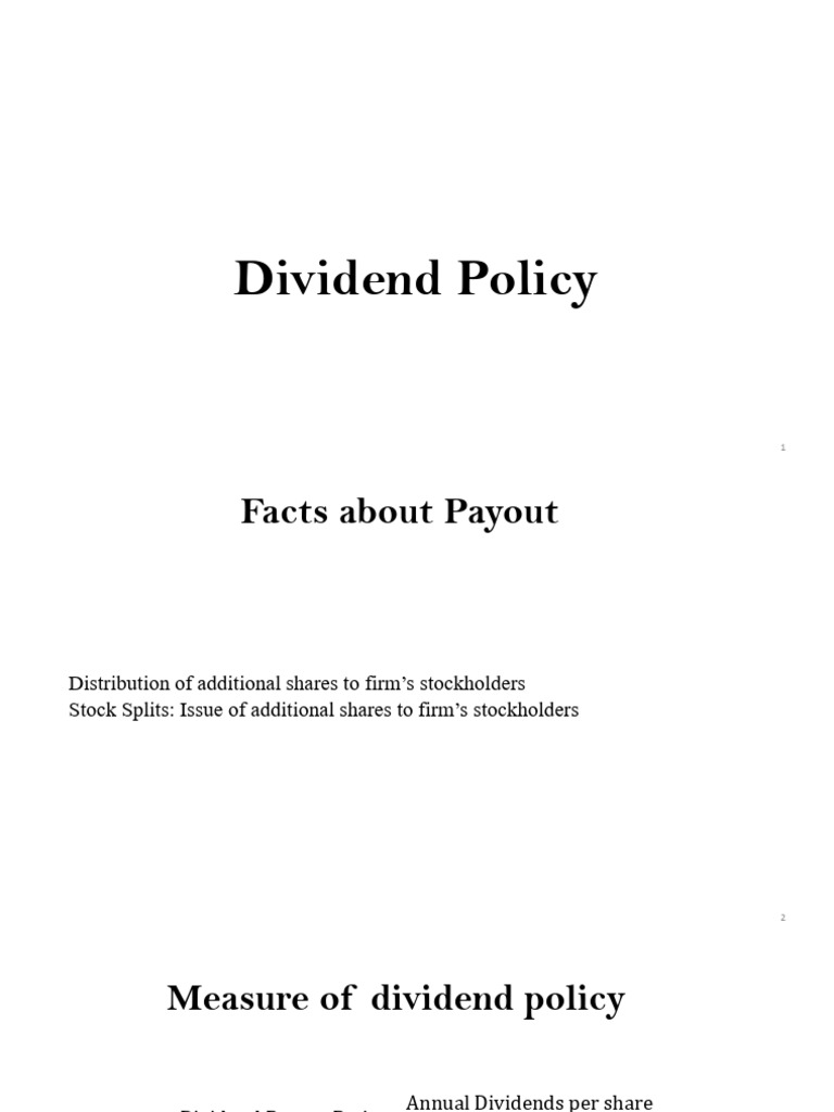 Session15 16 DividendPolicy | PDF | Dividend | Share Repurchase
