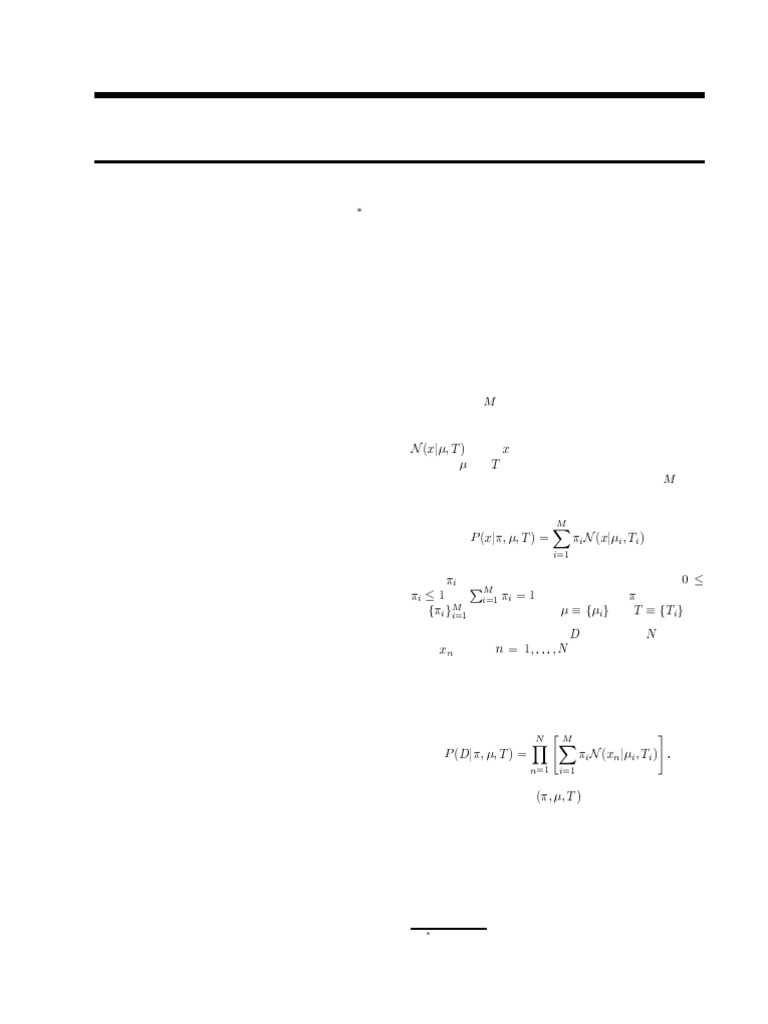 Variational Bayesian Model Selection For Mixture Distributions - Corduneanu at Al | PDF ...
