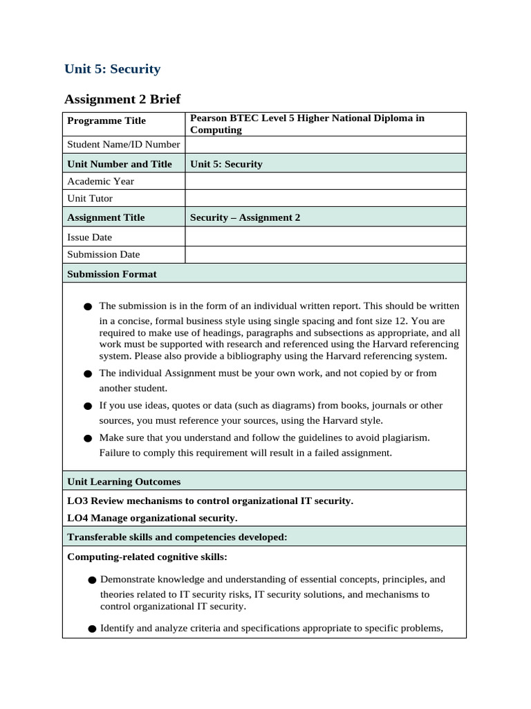 Security Level Assignments Overview | PDF | Risk | Risk Management