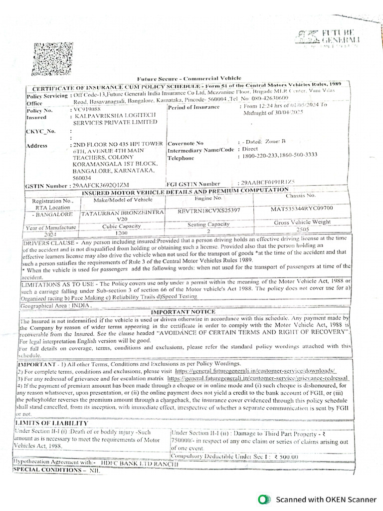 6906 Vehicle Documents | PDF