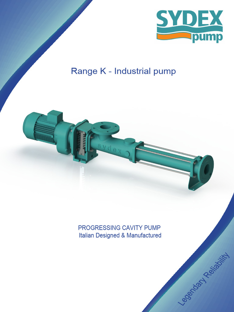 Bombas Desplazamiento Positivo Sydex Serie K | PDF | Pump | Materials