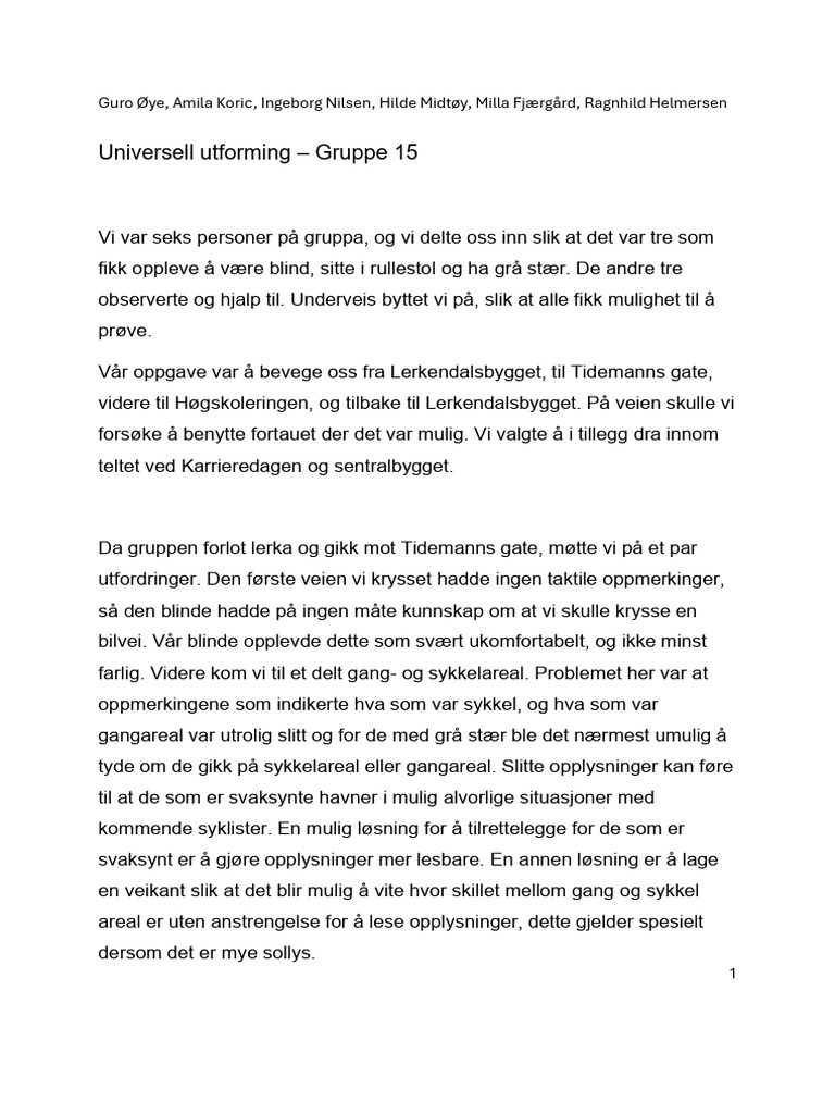 Universell Utforming | PDF