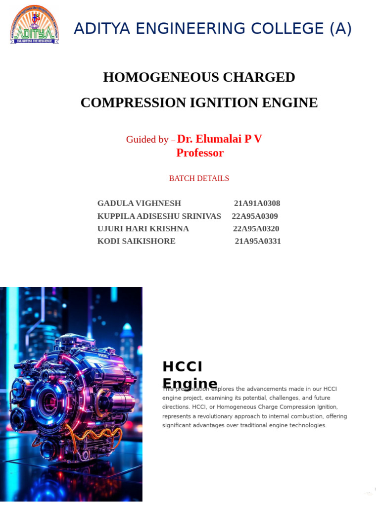 Homogeneous Charged Compression Engine | PDF | Engines | Combustion