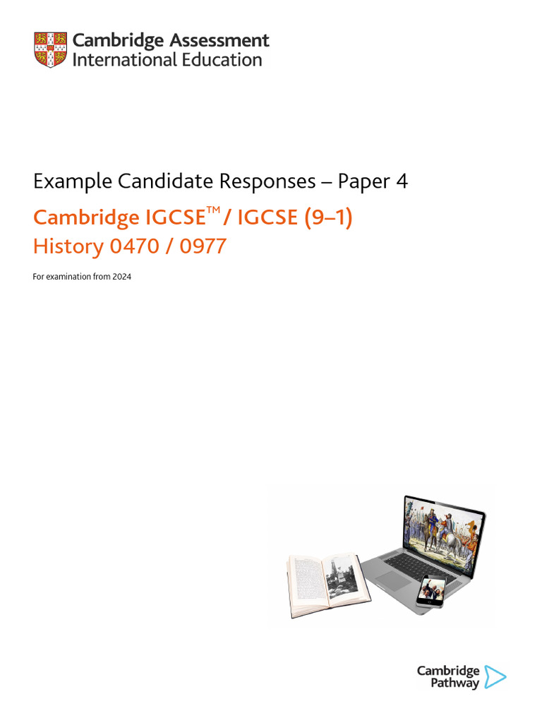 0470 Example Candidate Responses Paper 4 (For Examination From 2024 ...