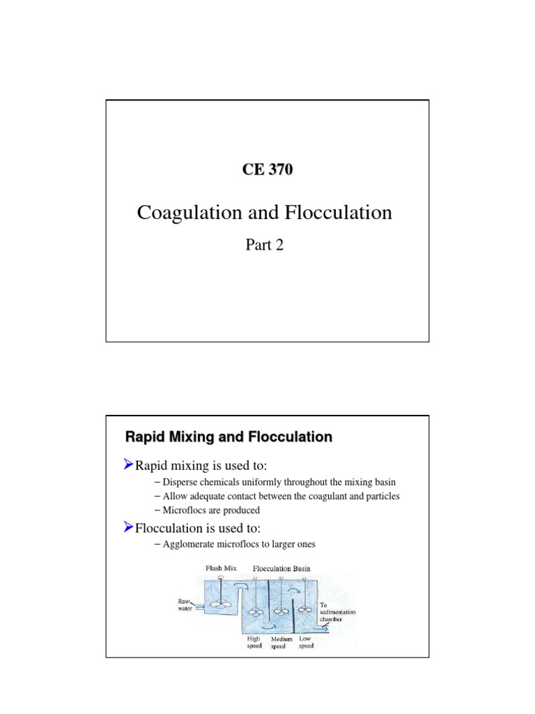 Coagulation and Floculation - 062 - Part 2 | PDF | Reynolds Number ...