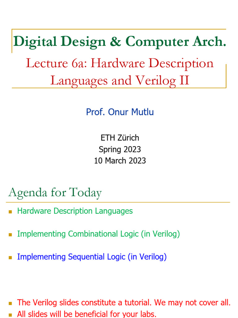 6a Hdl Verilog Afterlecture | PDF | Hardware Description Language ...