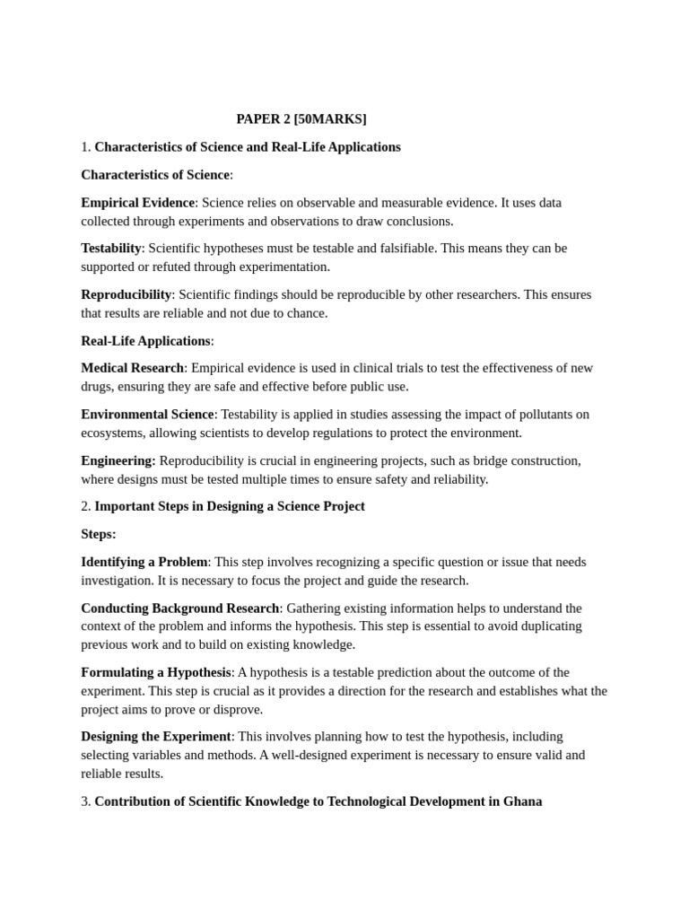 Science Marking Scheme Overview | PDF | Experiment | Scientific Method