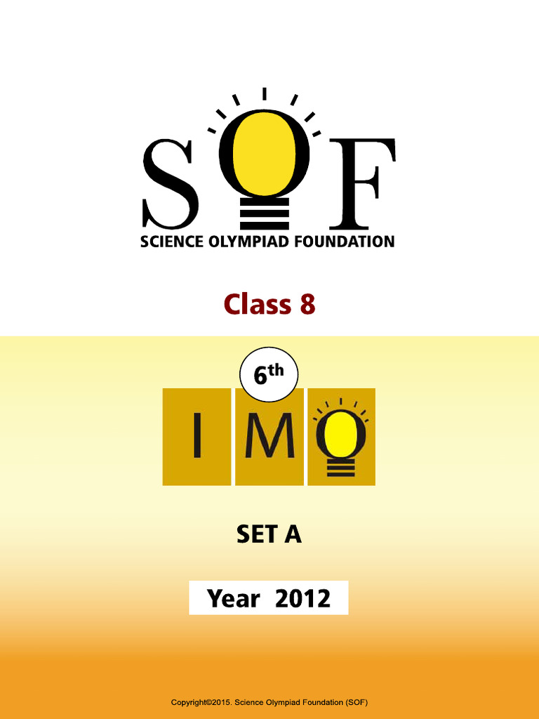 Class 8 - IMO - 2012 - Level 1 - Set A | PDF | Triangle | Euclidean Geometry