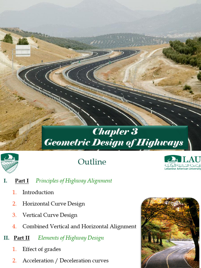 Chapter 3 - Geometric Design of Highways | PDF | Acceleration | Tangent