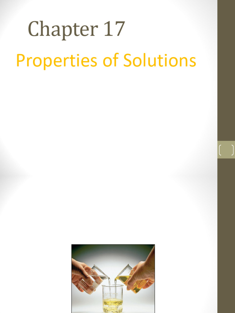 CHM205 - Chapter 17 - Properties of Solutions | PDF | Solubility | Solvation