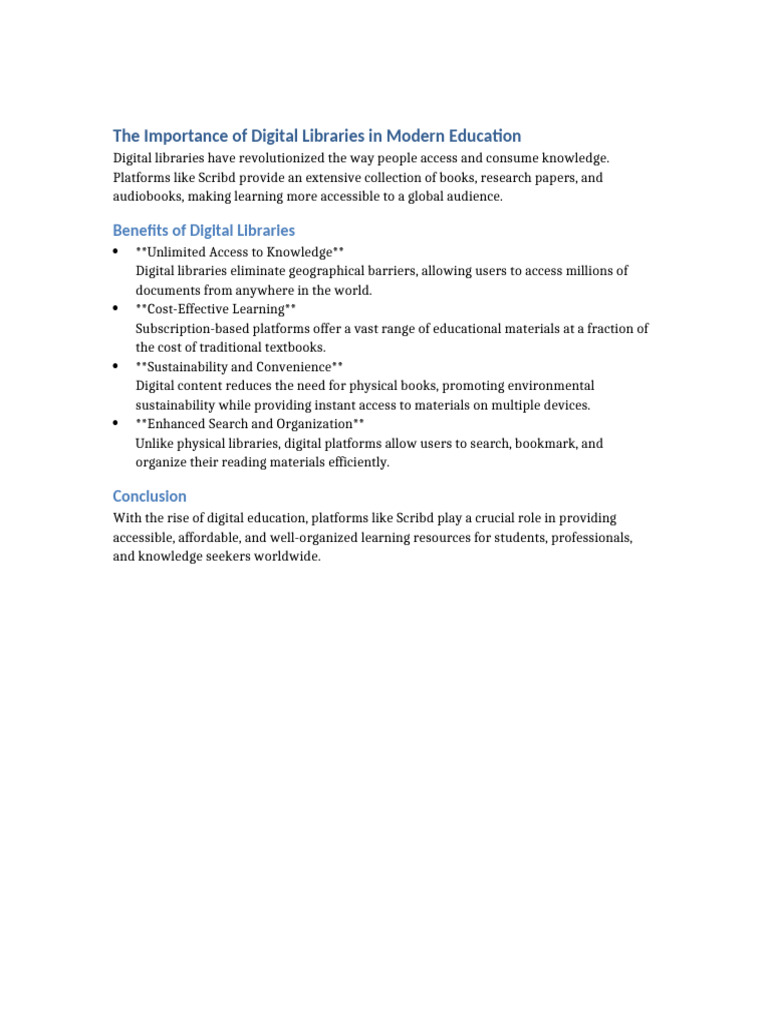 Digital Libraries Scribd | PDF