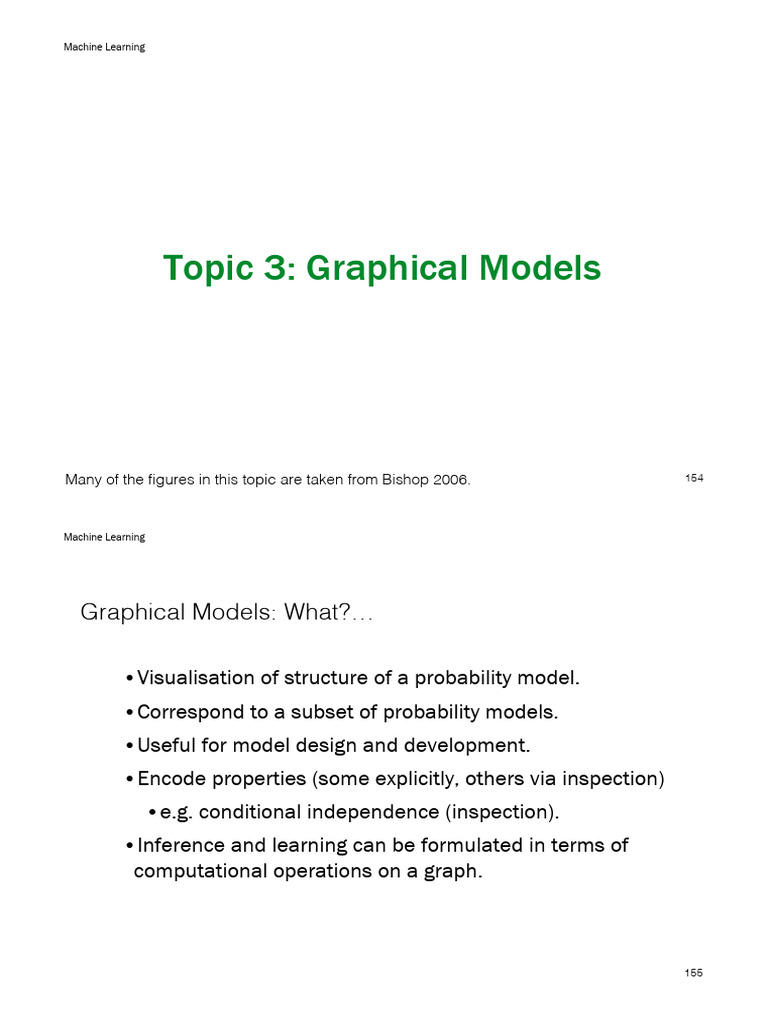 c19 b20 ML Generative t3 Graphical Models | PDF | Bayesian Network | Machine Learning