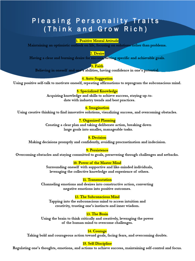 Key Traits for Success and Growth | PDF | Mind | Integrity